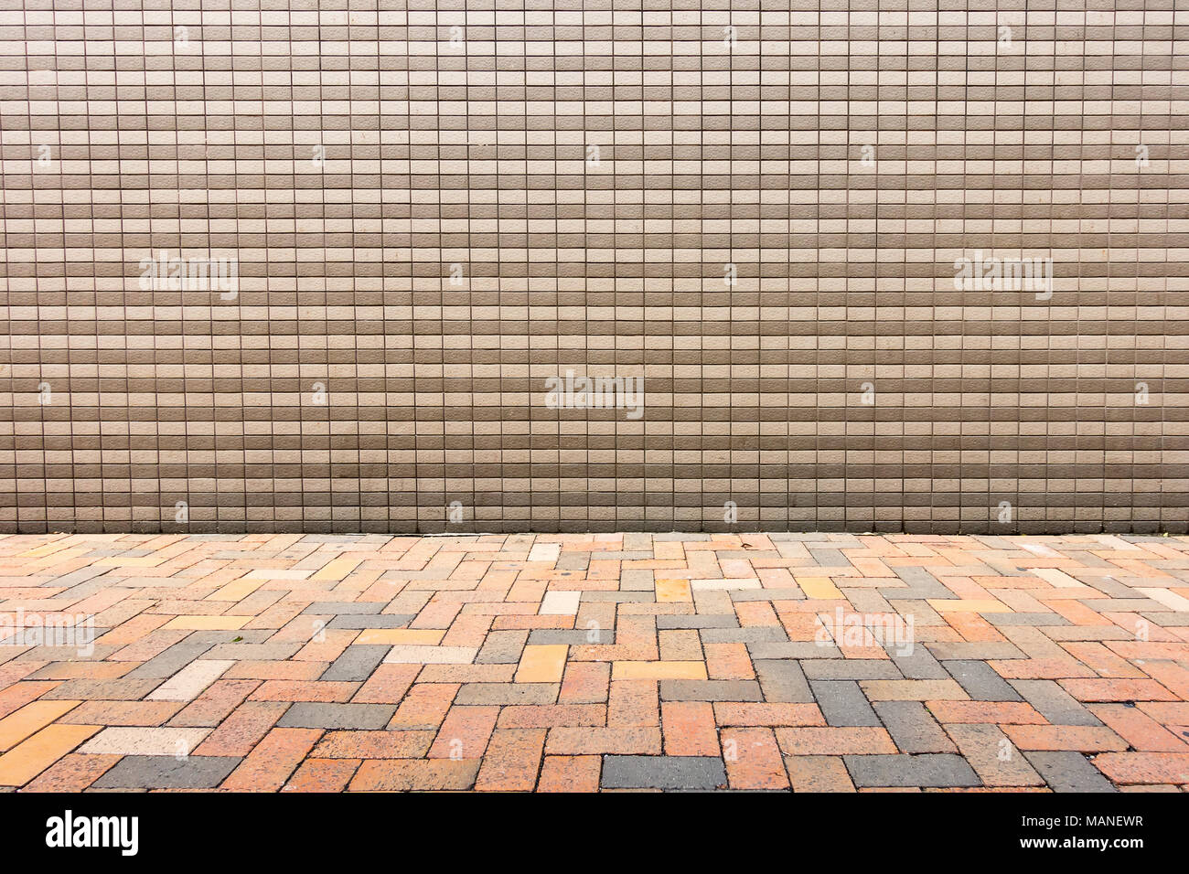 Ceramic tile wall and footpath walkway., Texture background Stock Photo ...