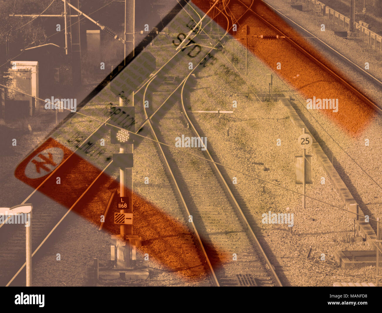 Montage of train ticket, showing the former British Rail (BR) 'Double ...