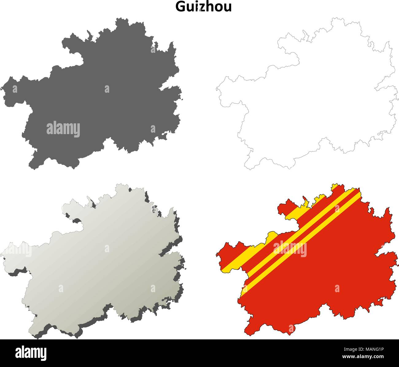 Guizhou map Stock Vector Images - Alamy