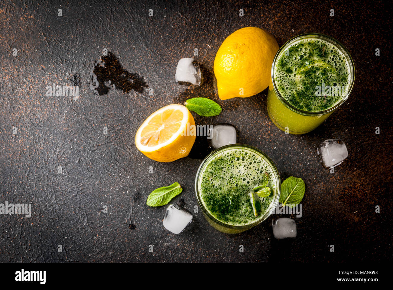Indian traditional drink, Mint Masala Soda cocktail with lemon, mint ...