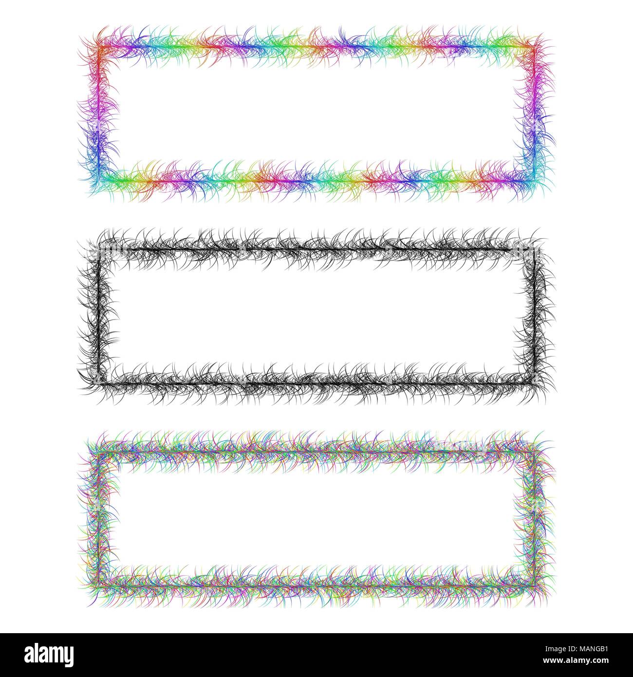 Colorful and monochrome banner frame design set Stock Vector Image ...
