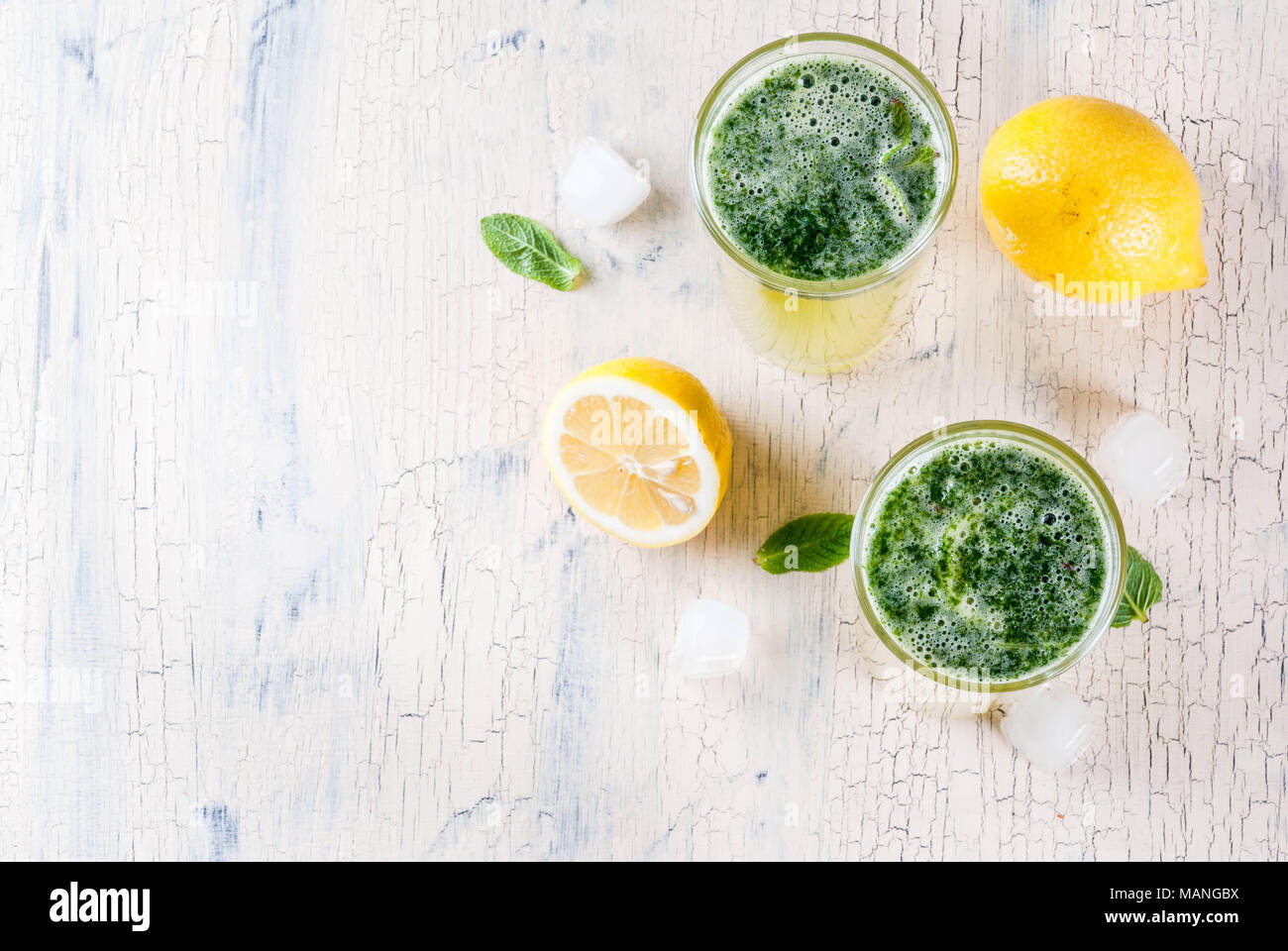 Indian traditional drink, Mint Masala Soda cocktail with lemon, mint ...