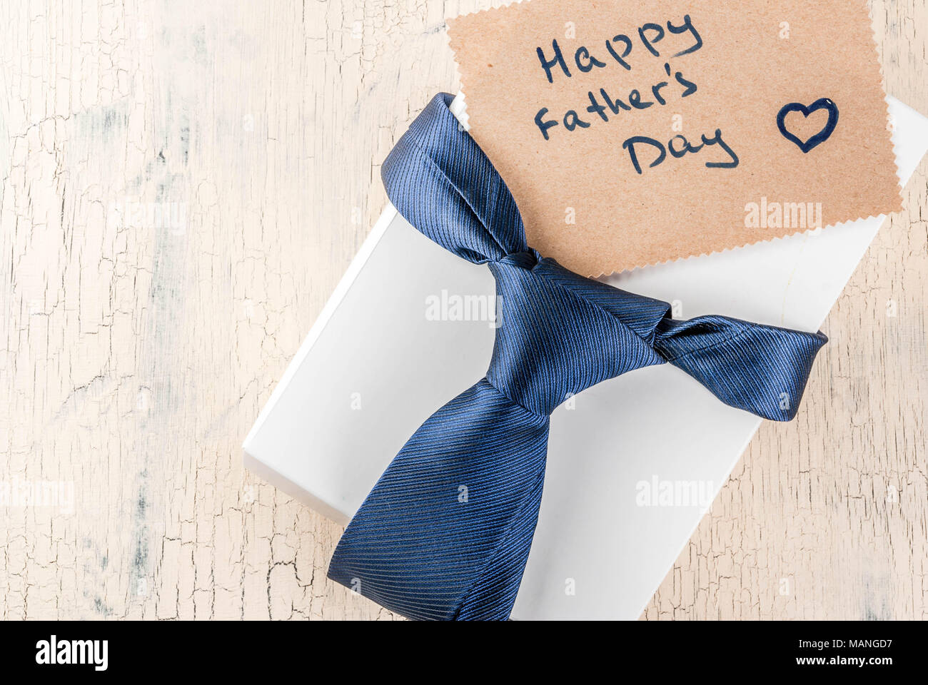 Father's Day gift concept, greeting card background, gift box, tie ...