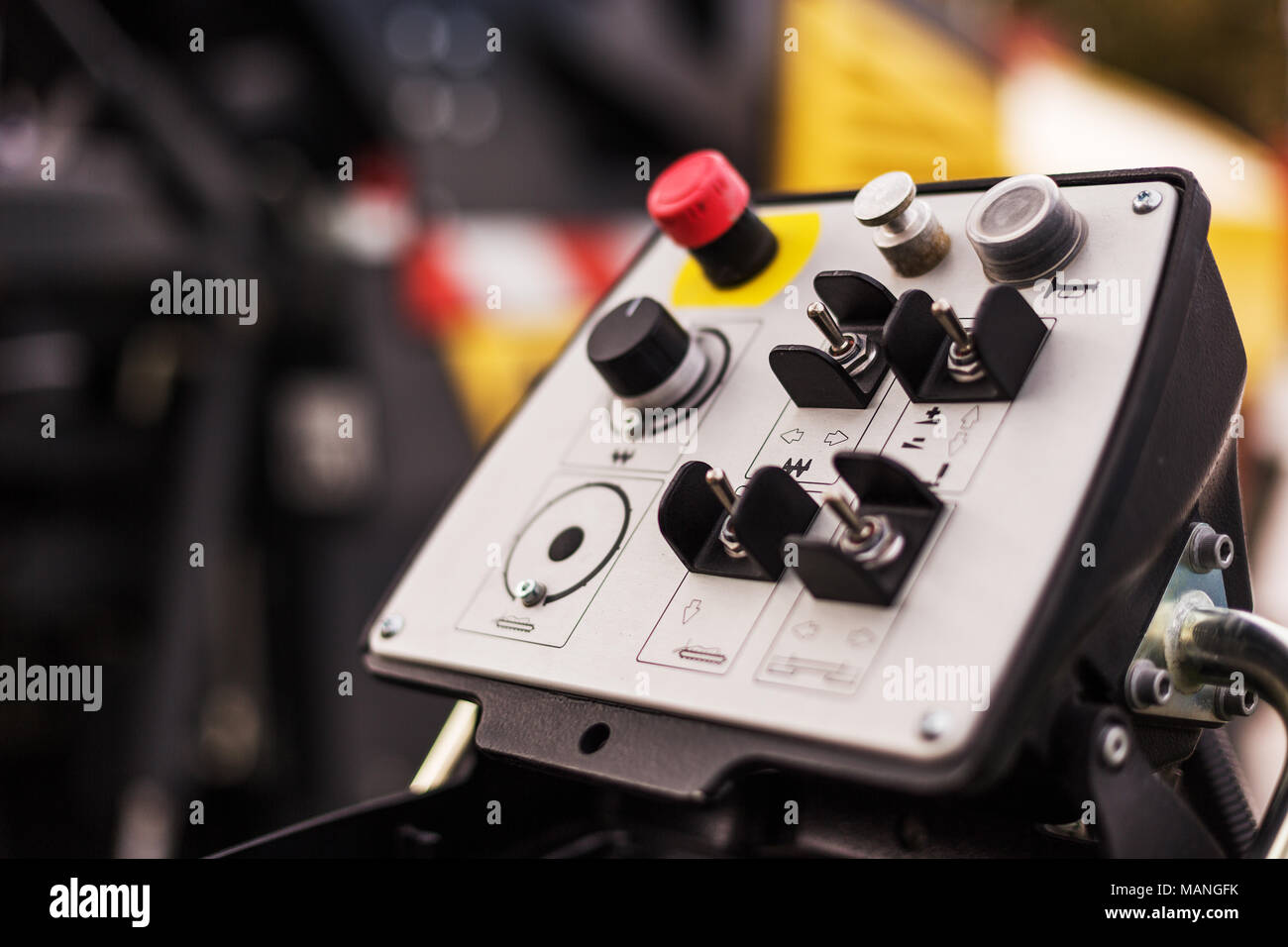 Modern industrial control panel of a machine Stock Photo - Alamy