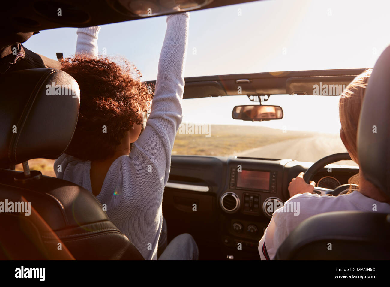 Back passenger driving view hi-res stock photography and images - Alamy