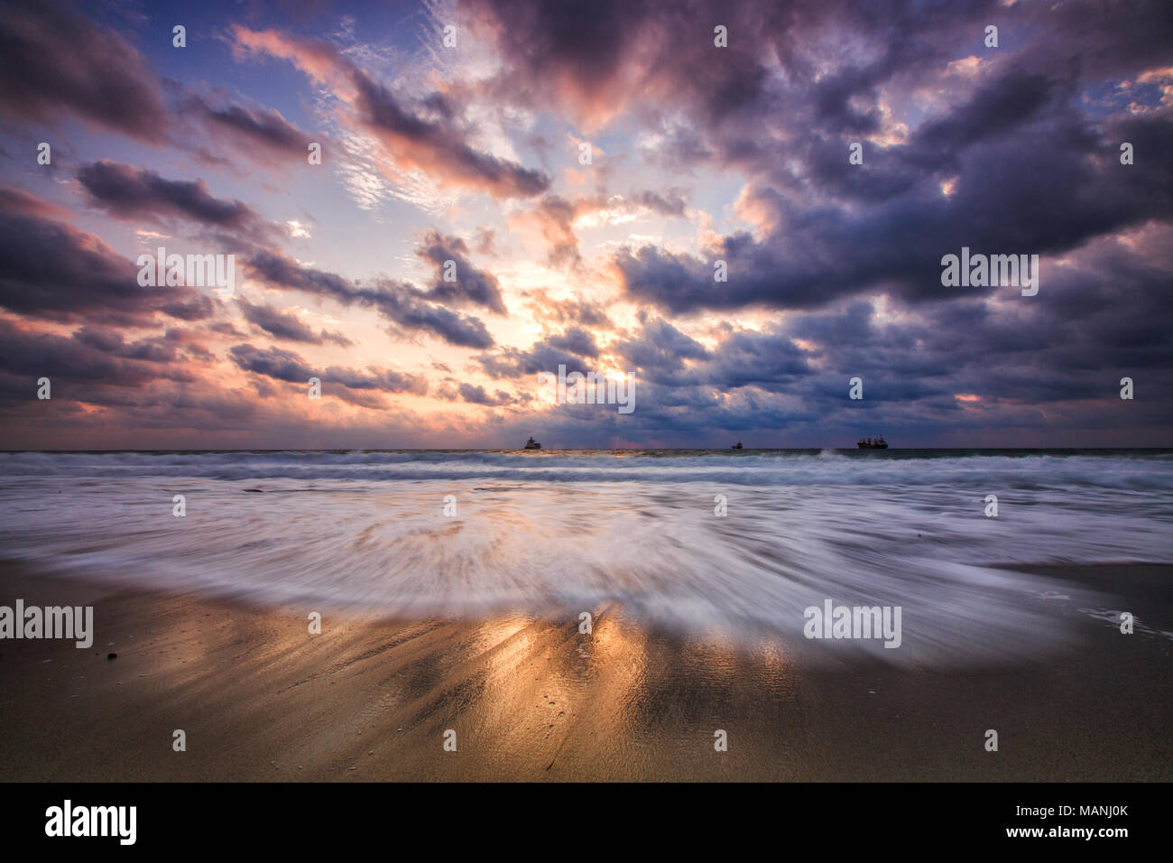 Aerial dramatic sea morning landscape hi-res stock photography and ...