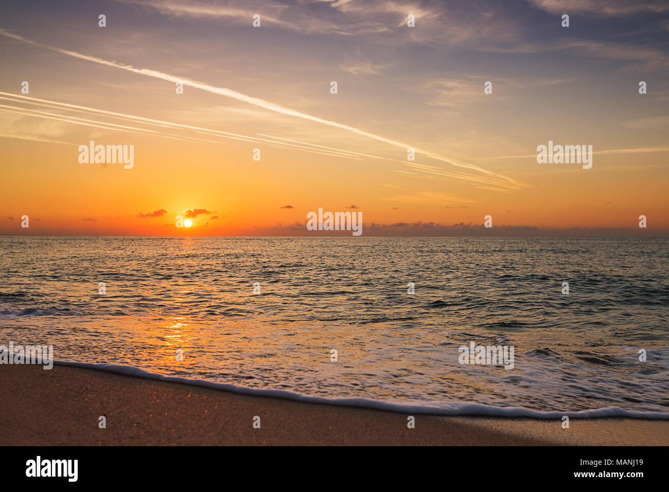 Drone shot sunrise over beach hi-res stock photography and images - Alamy