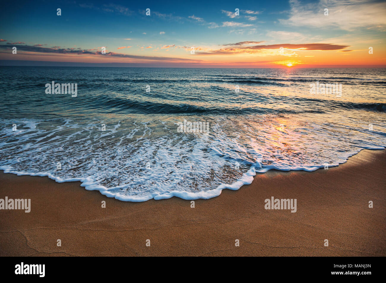 Beautiful shot sunbeam over sea hi-res stock photography and images - Alamy