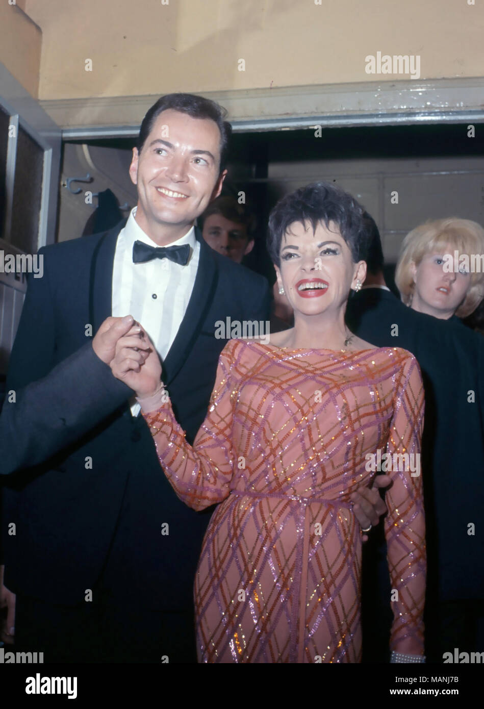 JULIE GARLAND (1922-1969) American singer and film actress with fourth husband Mark Herron in ...