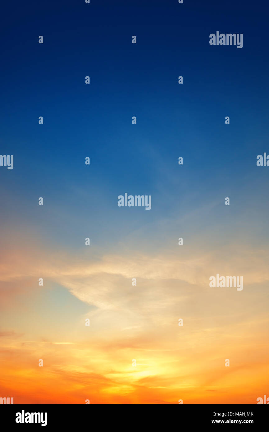Sky background on sunset Stock Photo - Alamy
