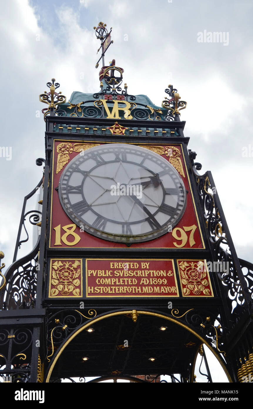 Eastgate Clock on the City Walls in Chester, England Stock Photo - Alamy