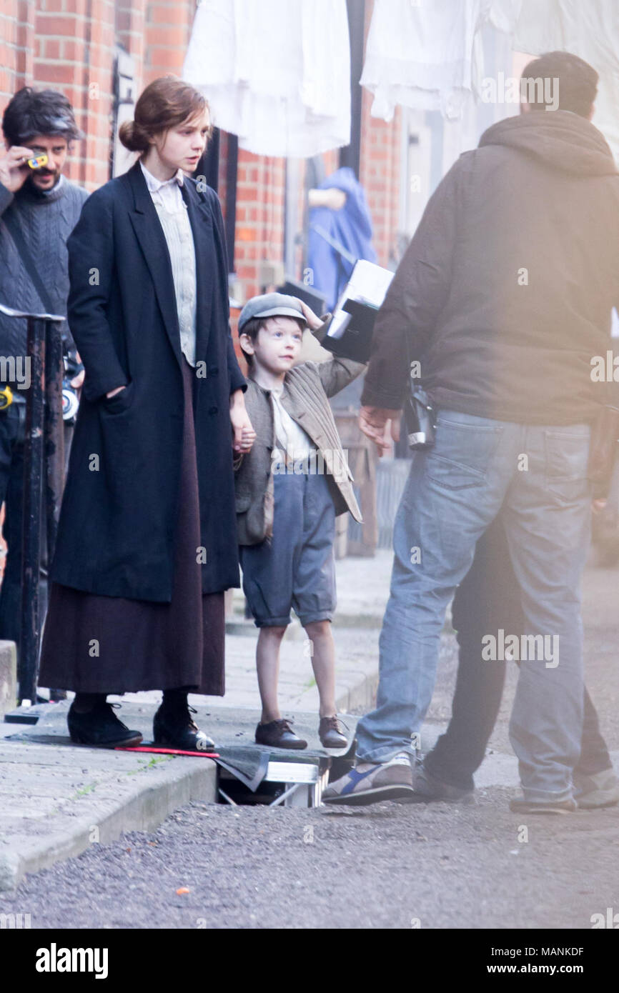 Carey Mulligan films Suffregette Stock Photo - Alamy