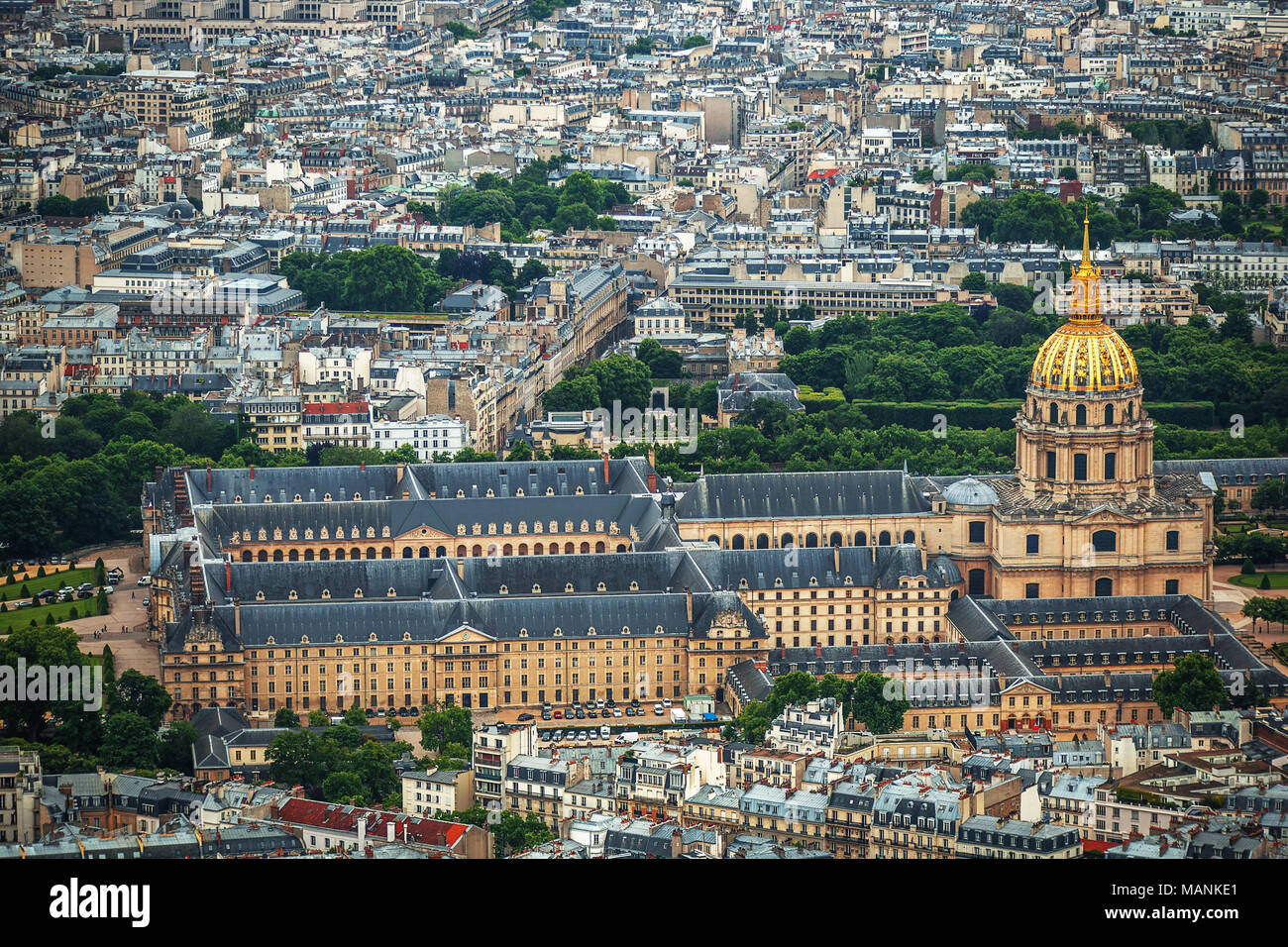 Panoramic view of Paris from the Eiffel tower, France Stock Photo - Alamy