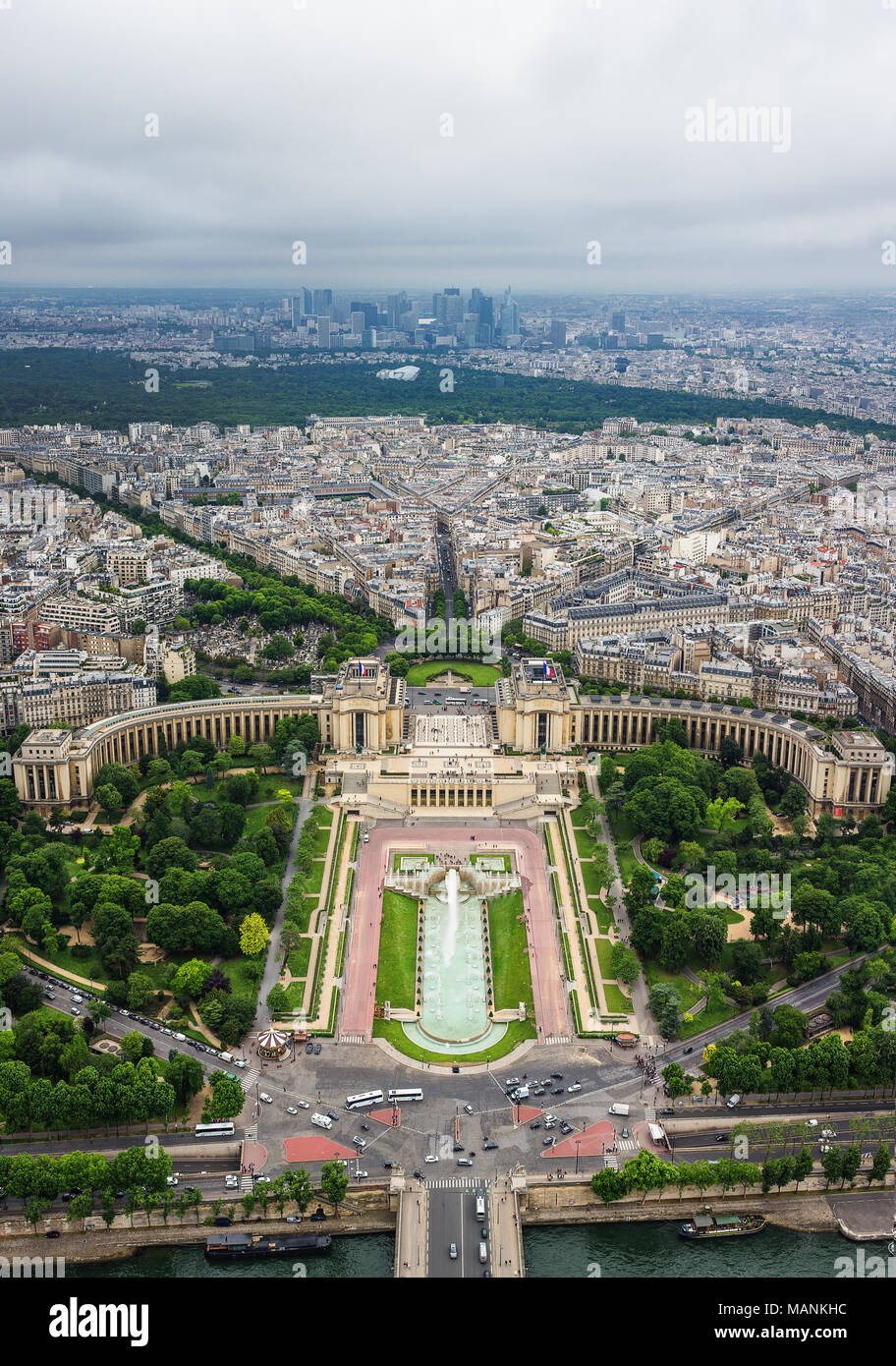 Aerial view of Paris from the Eiffel tower Stock Photo - Alamy