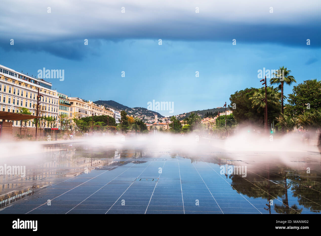 The Beautiful fountain in the city centre of Nice Stock Photo - Alamy