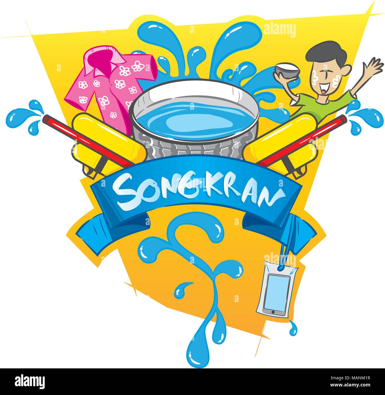 Songkran vector vectors hi-res stock photography and images - Alamy