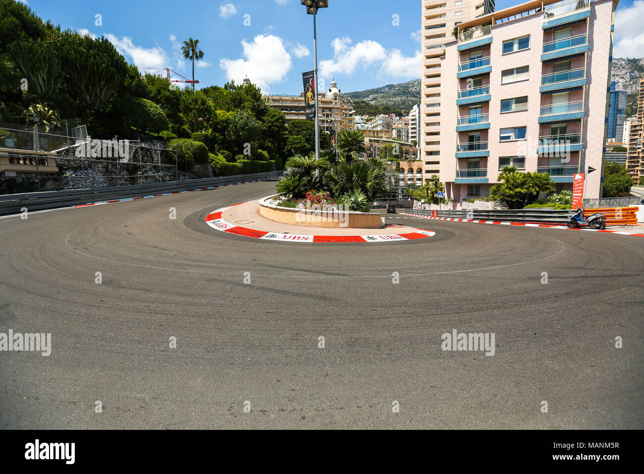 Monte Carlo, Monaco - 02 June 2014. Circuit de Monaco is a street ...