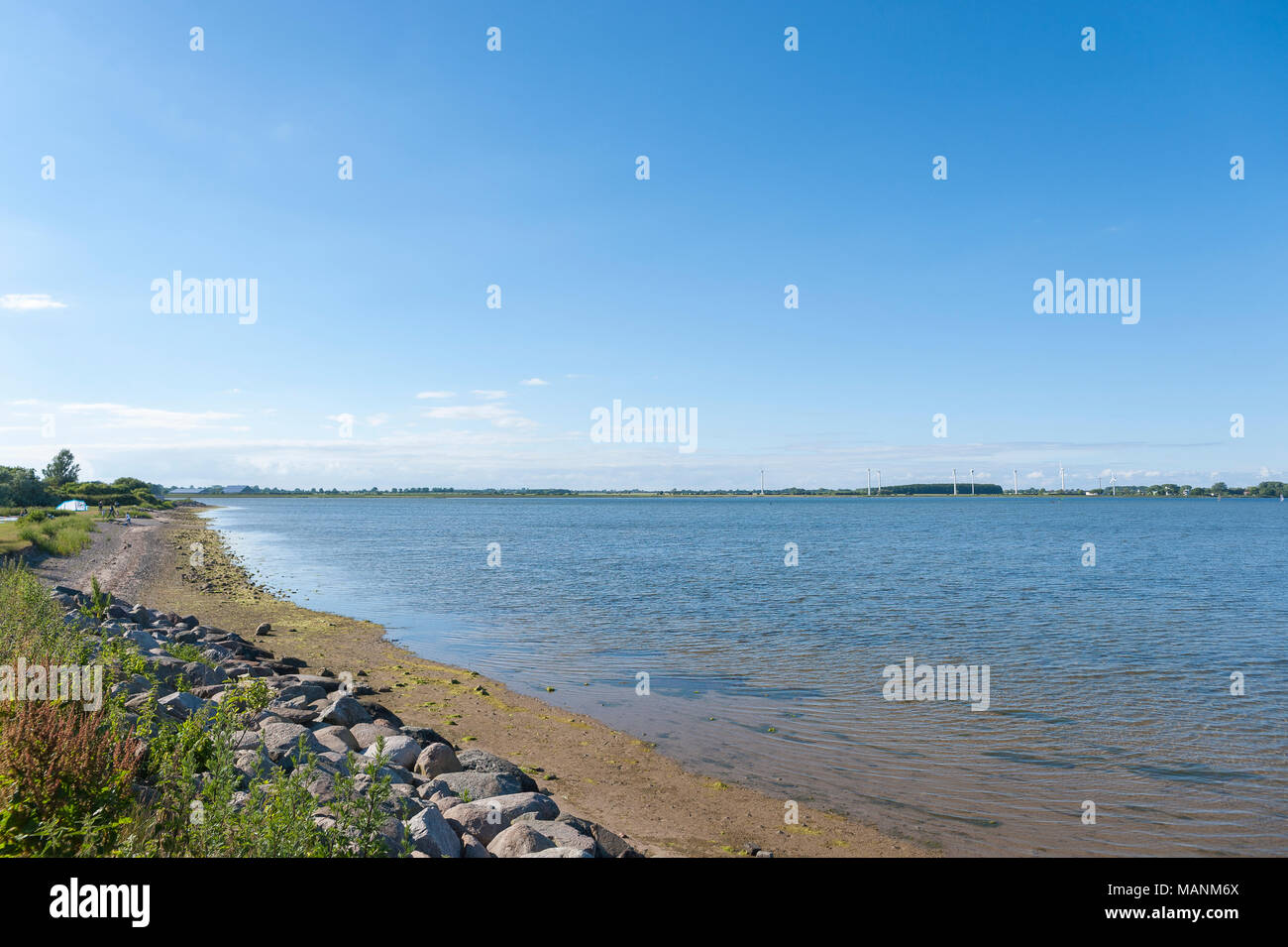 View from the Wulfener Hals over the Burger Binnensee, Wulfen, Fehmarn ...