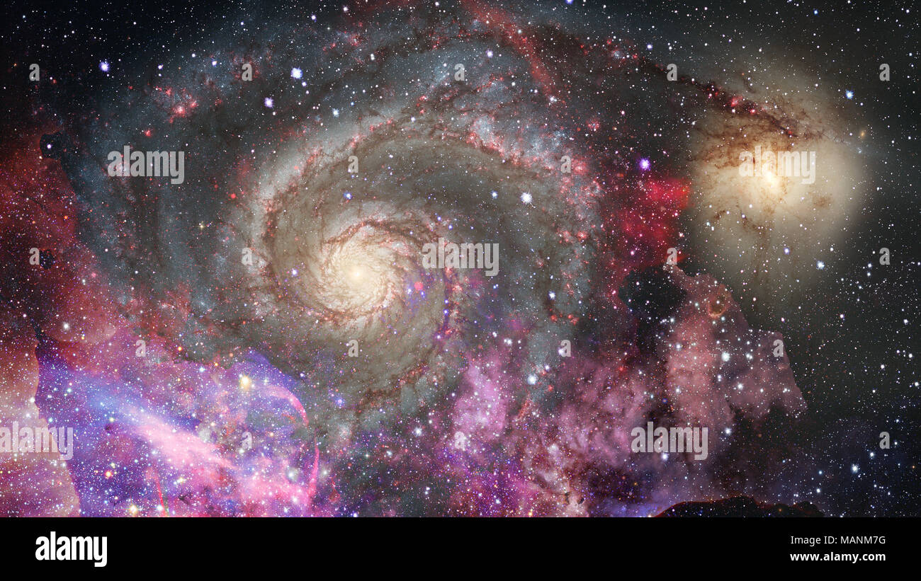 Universe filled with stars, nebula and galaxy. Elements of this image ...
