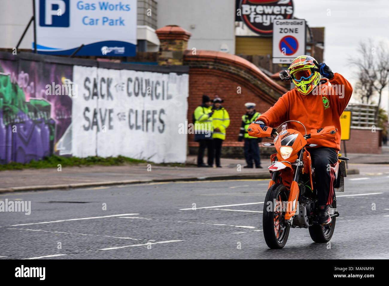 Car v bike hi-res stock photography and images - Alamy