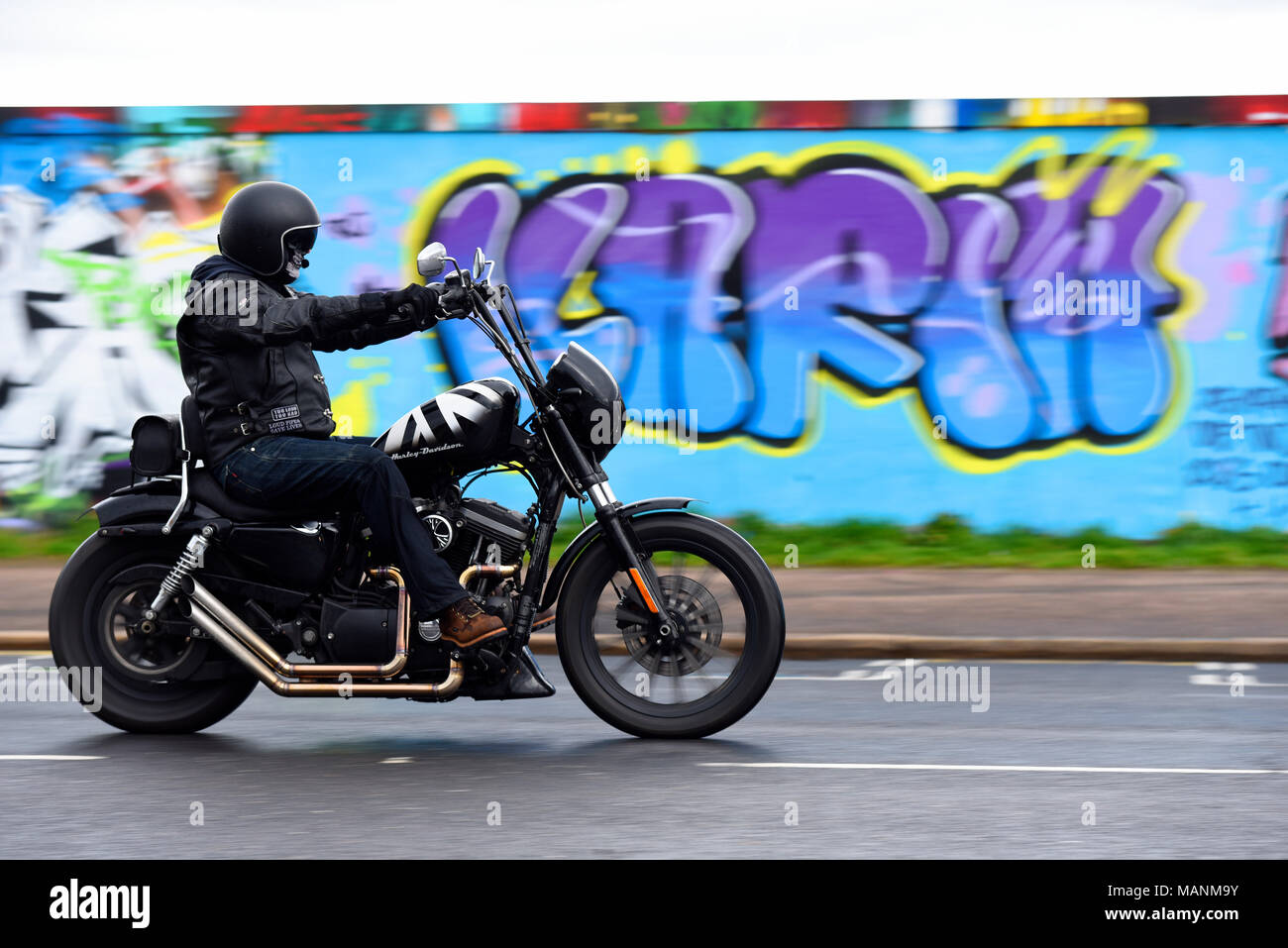Motorbike graffiti hi-res stock photography and images - Alamy
