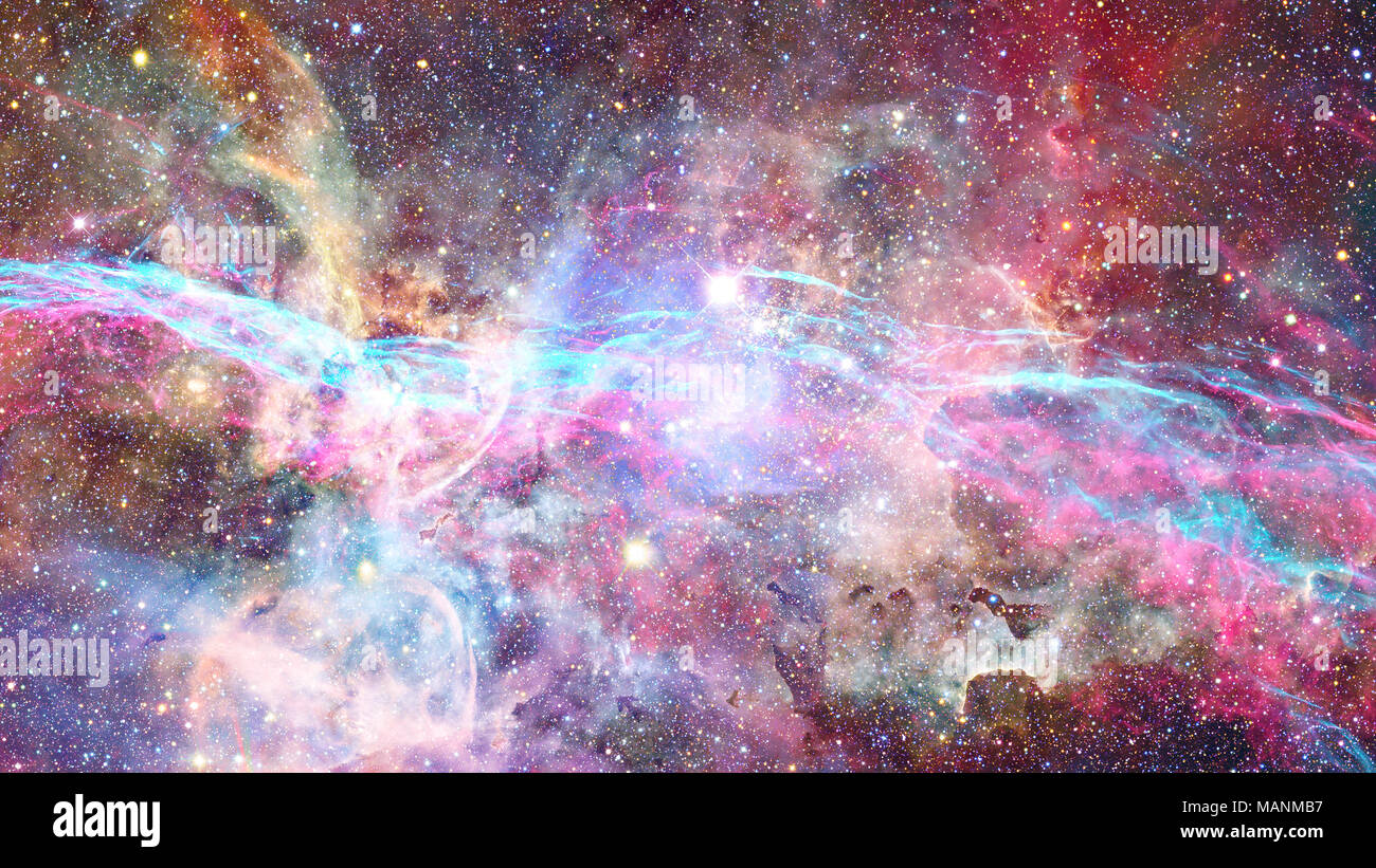 Nebula and stars in outer space. Elements of this image furnished by ...