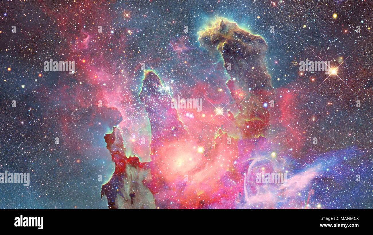 Nebula and stars in outer space. Elements of this image furnished by ...