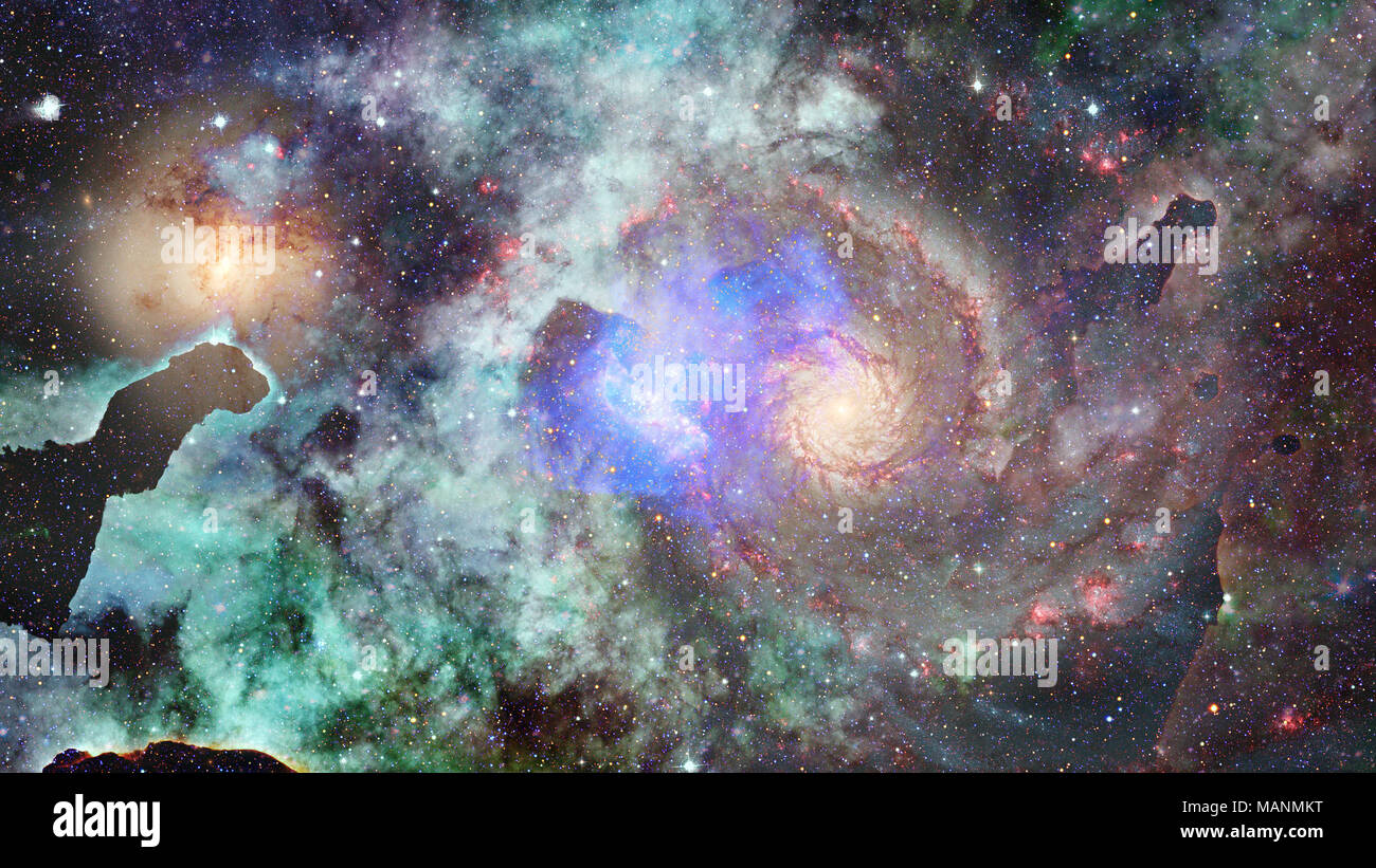 Galaxy and Nebula. Abstract space background Stock Photo - Alamy