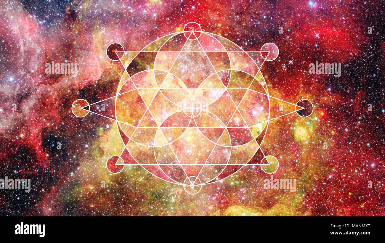Abstract cosmos geometric background. Elements of this image furnished ...