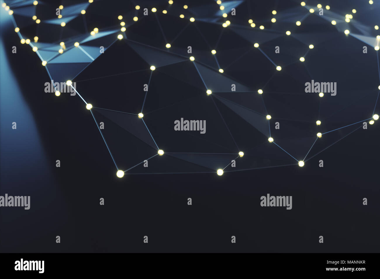 3d Rendering Abstract Futuristic Connection Lines And Glowing Dots Supercomputer Technology