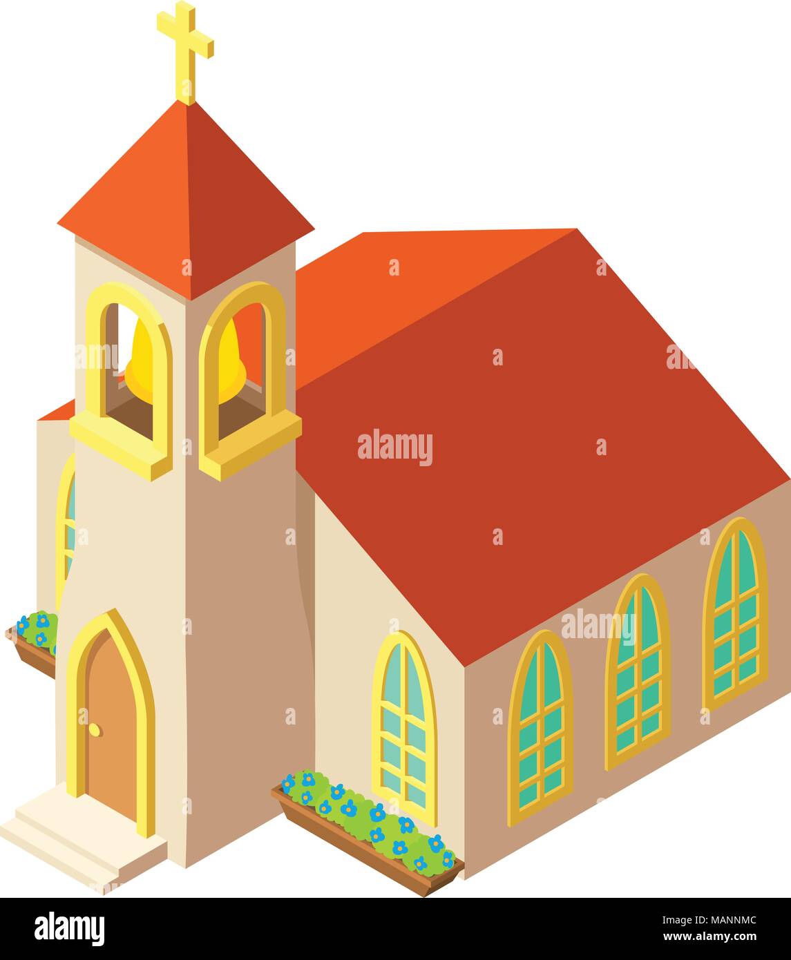 Church tower icon, isometric style Stock Vector Image & Art - Alamy