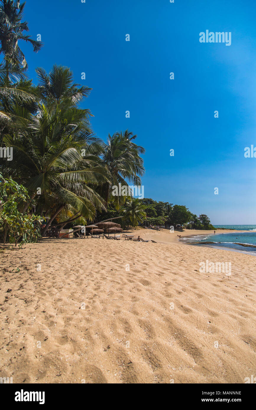 View at tropical beach at Matara, Sri Lanka Stock Photo - Alamy