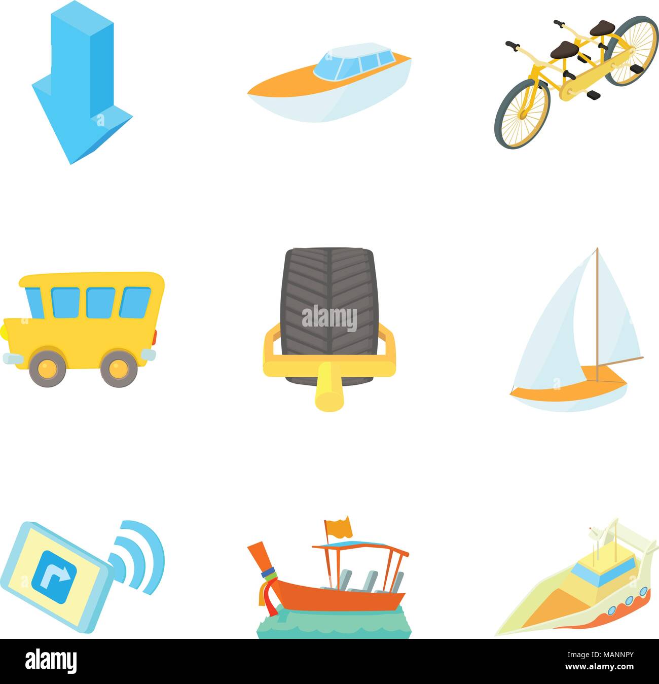Movement icons set, cartoon style Stock Vector Image & Art - Alamy