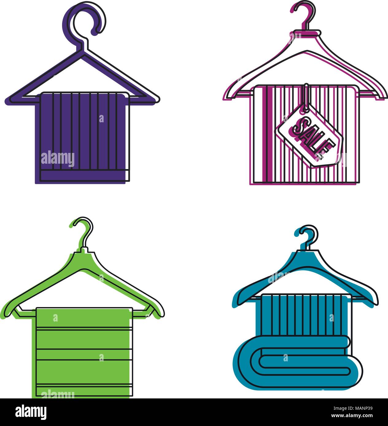 Bathroom towel in basket Stock Vector Images - Alamy