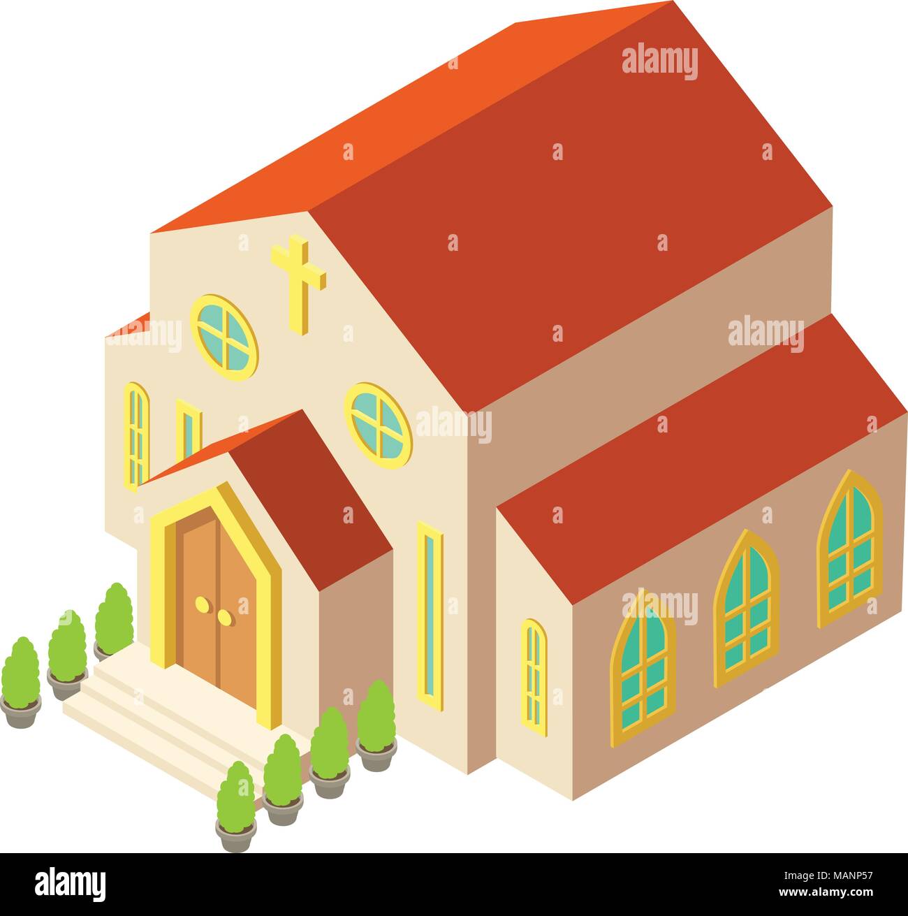Church architecture icon, isometric style Stock Vector Image & Art - Alamy