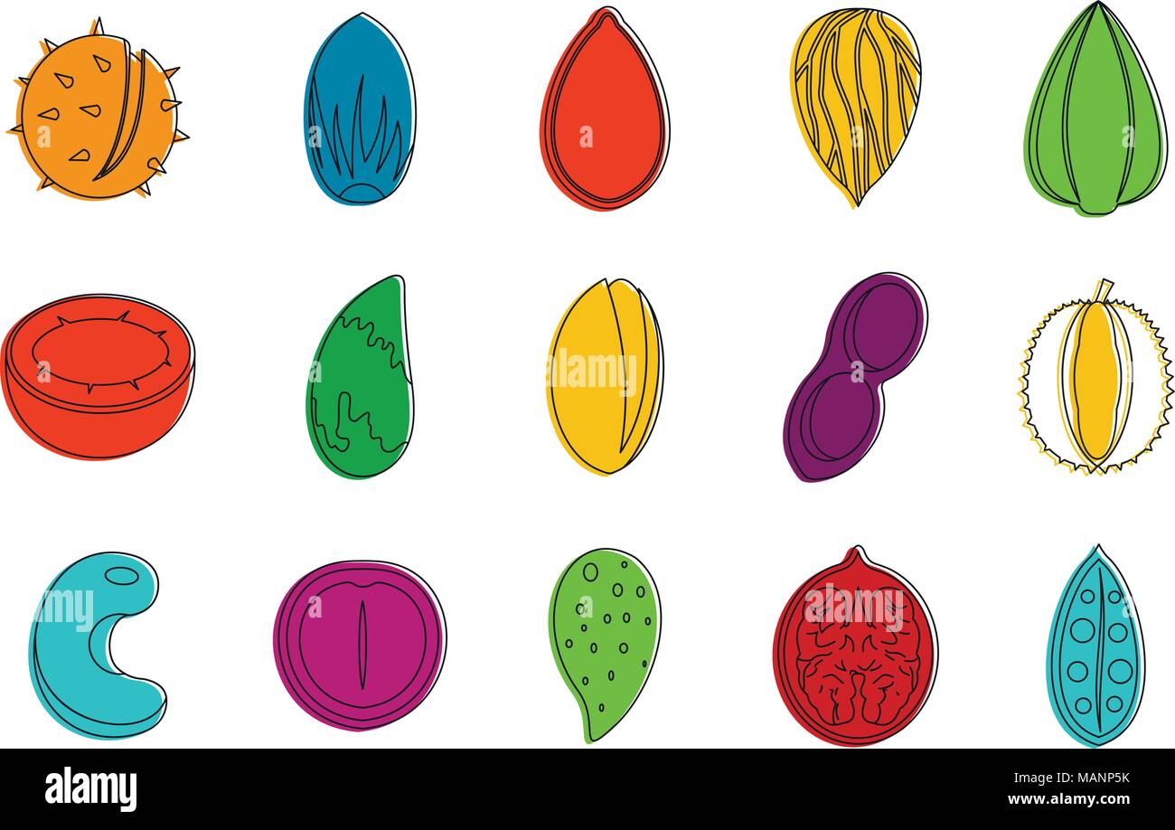 Nuts icon set, color outline style Stock Vector Image & Art - Alamy Nuts icon set, color outline style Stock Vector Image & Art - Alamy