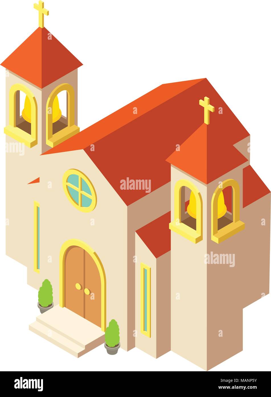 Protestant church icon, isometric style Stock Vector Image & Art - Alamy