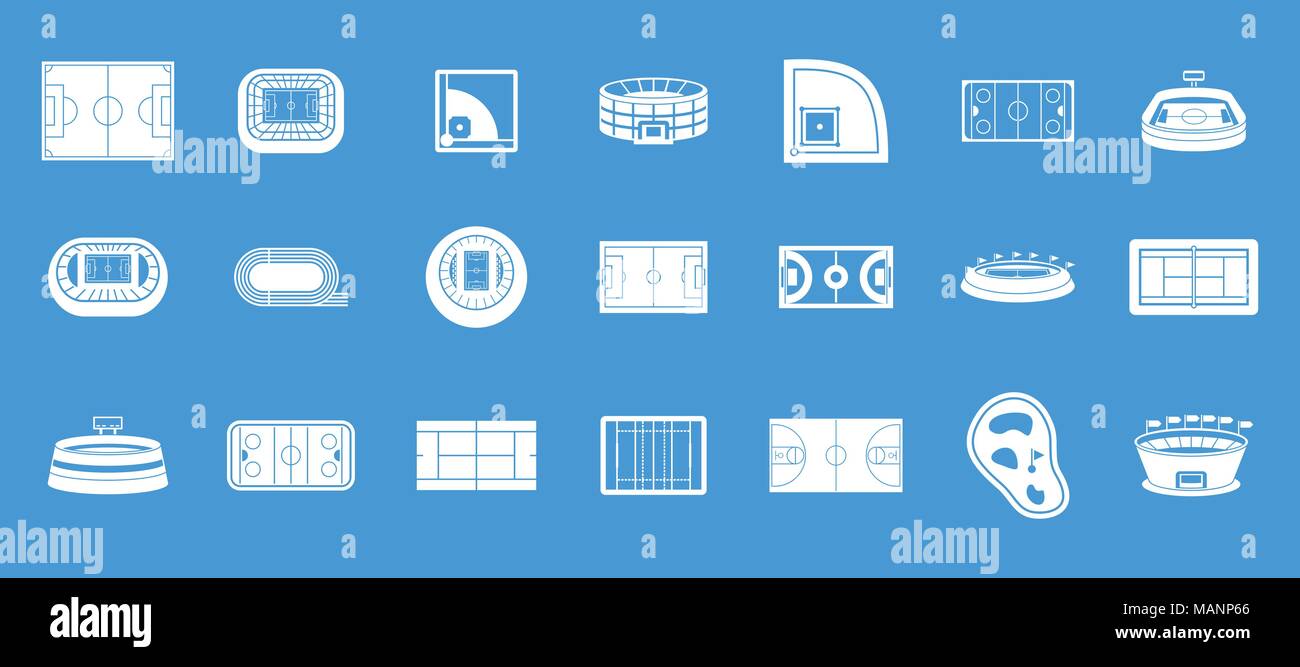 Sport arena icon blue set vector Stock Vector Image & Art - Alamy