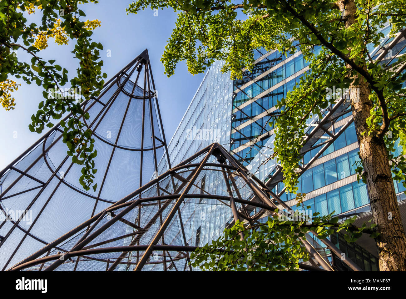 Triangular Prism Buildings Danny Lane Hanging Glass Sculpture Of A