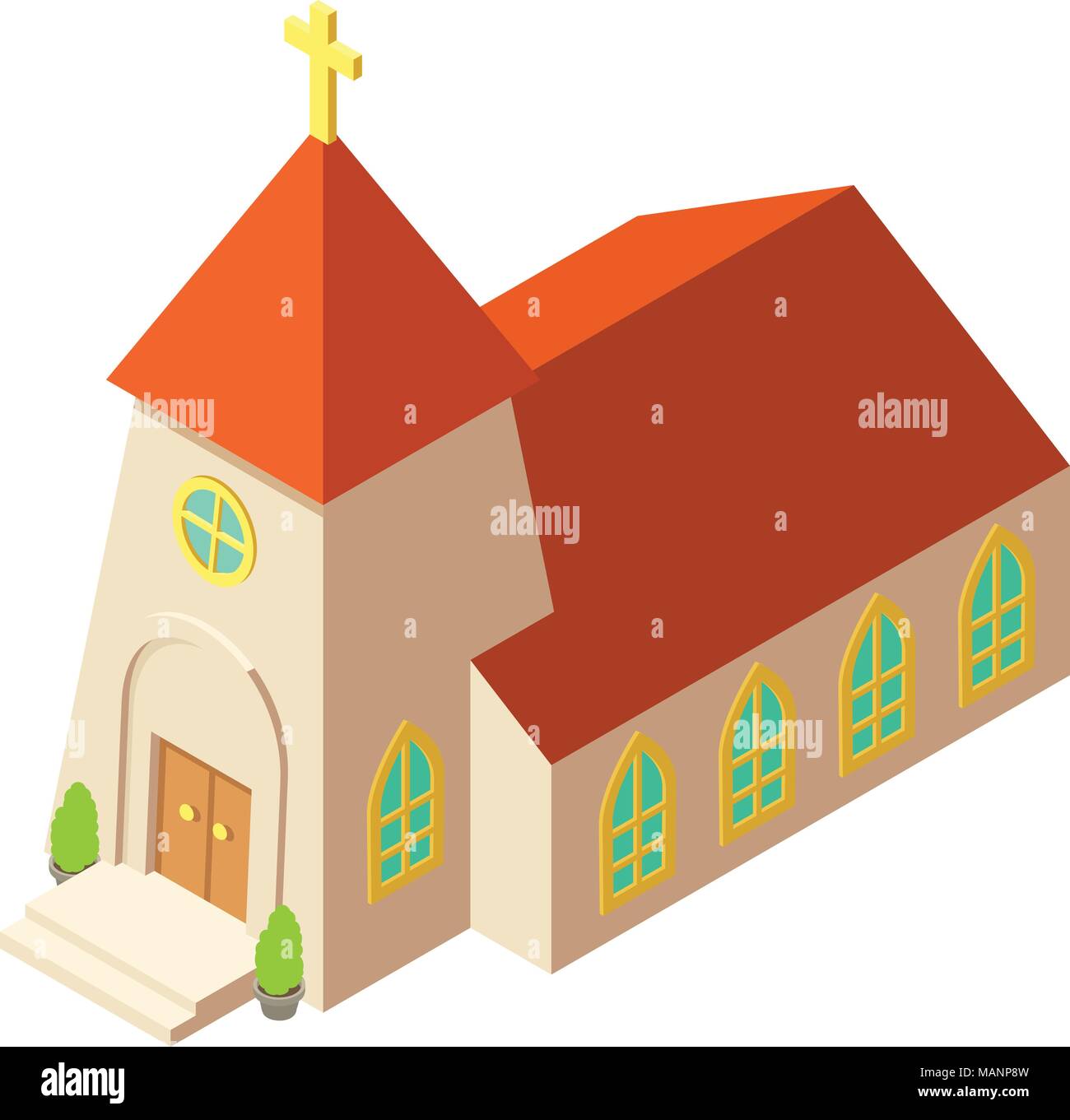Chapel icon, isometric style Stock Vector Image & Art - Alamy