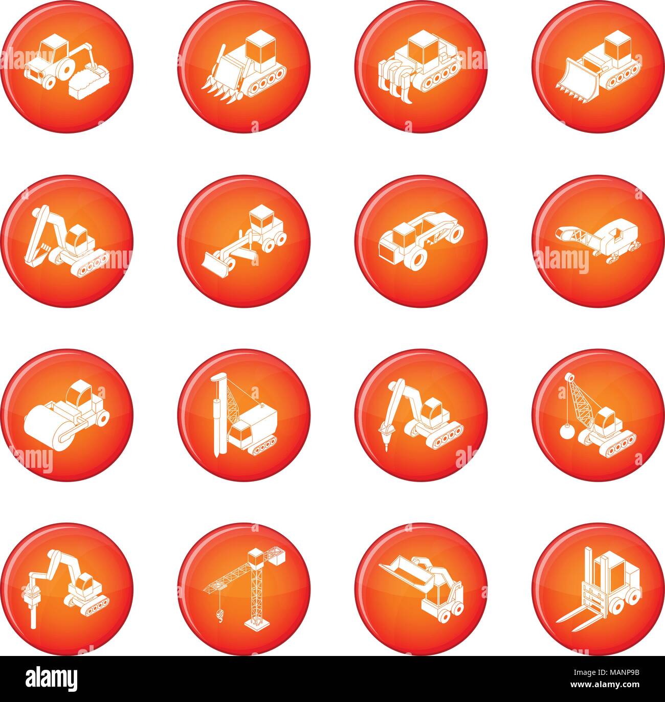 Building materials icons set red vector Stock Vector Image & Art - Alamy