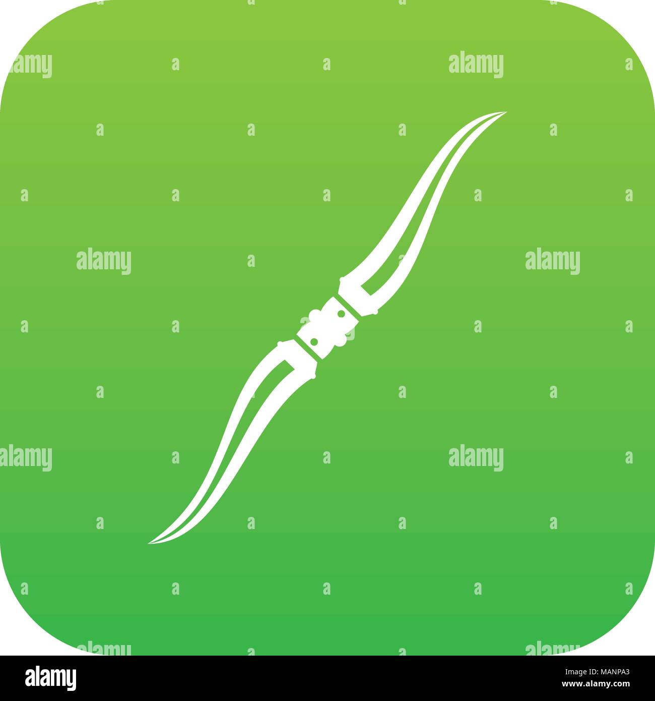 Throwing ninja knife icon digital green Stock Vector Image & Art - Alamy