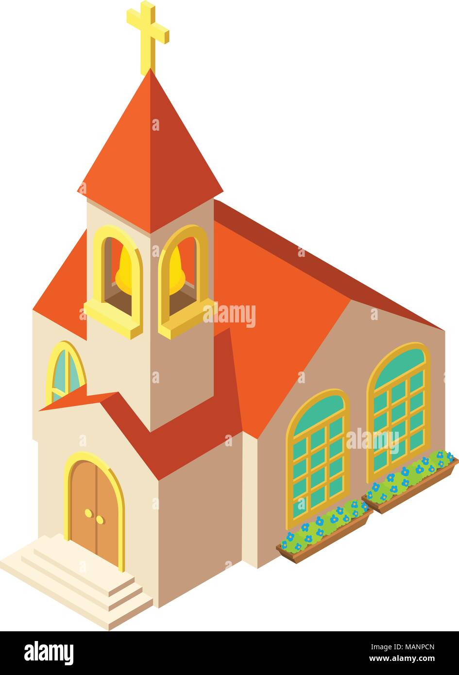 Jesus church icon isometric hi-res stock photography and images - Alamy