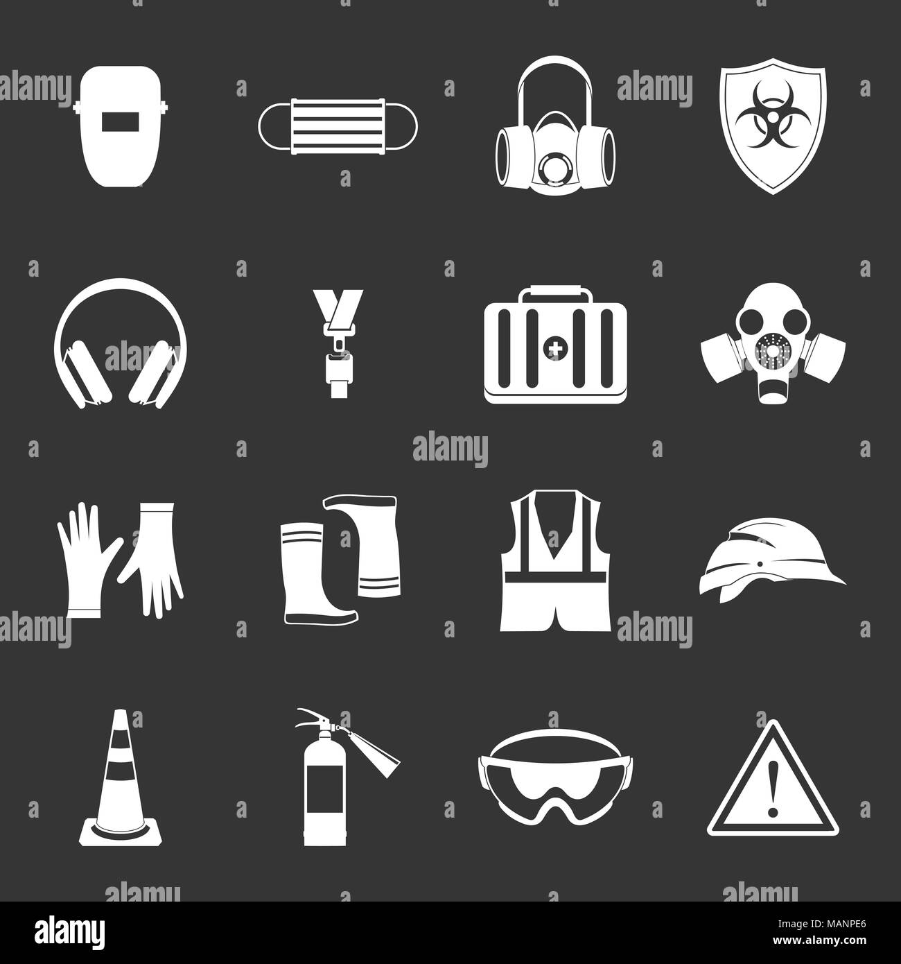 Safety icons set grey vector Stock Vector Image & Art - Alamy