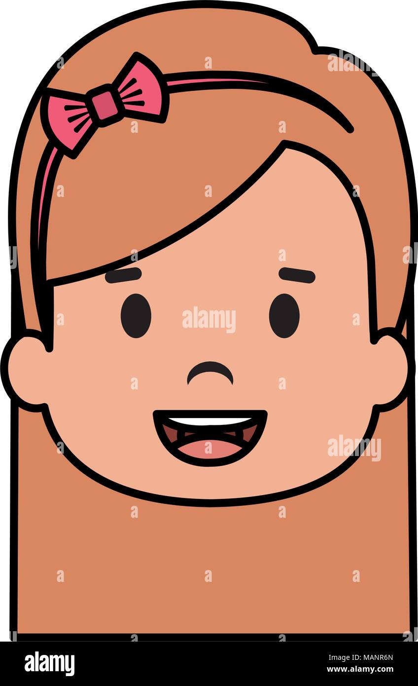 little girl head icon Stock Vector Image & Art - Alamy