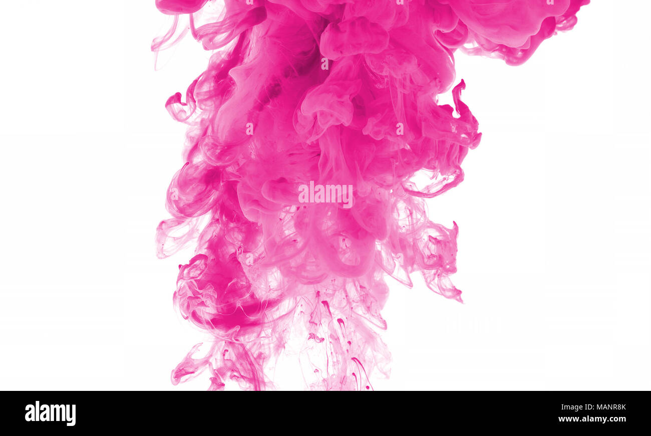 pink paint in water Stock Photo - Alamy