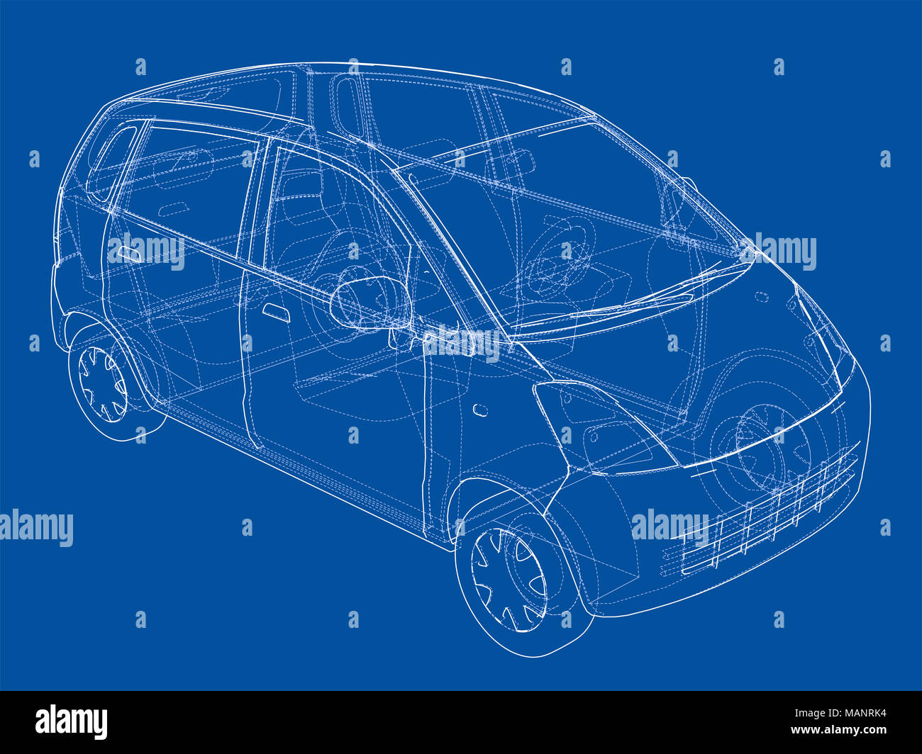 Concept car blueprint Stock Photo - Alamy