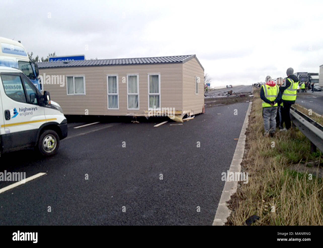 Lorry hit bridge hi-res stock photography and images - Alamy