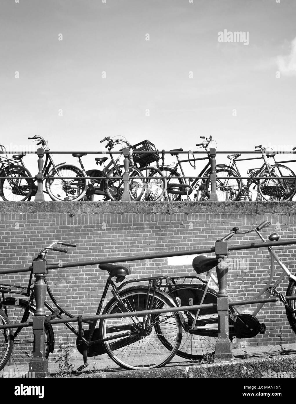 Old dutch bicycles Black and White Stock Photos & Images - Alamy