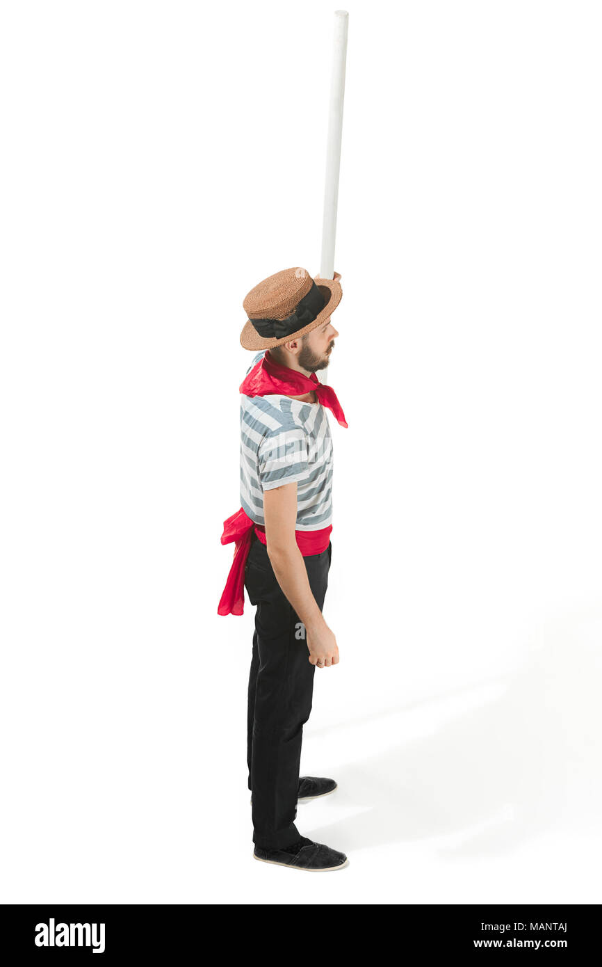 Gondolier in traditional costume Cut Out Stock Images & Pictures - Alamy